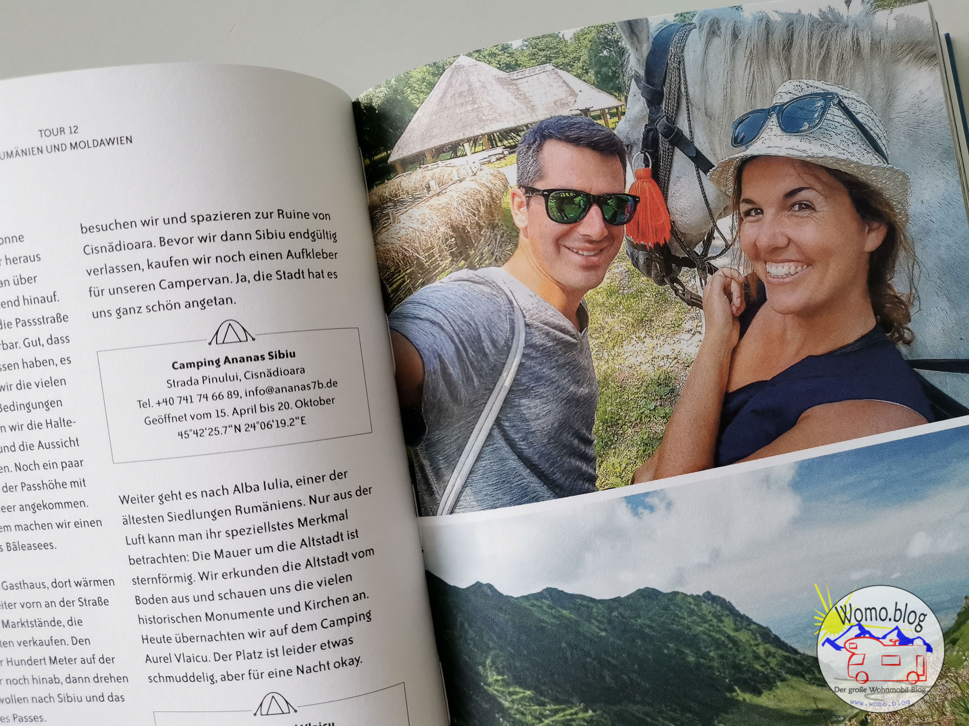 Dafür bekommt man für jedes Land einige ausgesuchte Übernachtungsplätze ...